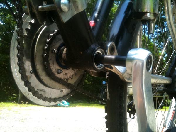 ChainRings & Super-extended bottom bracket. | Motorized Bicycle Engine ...